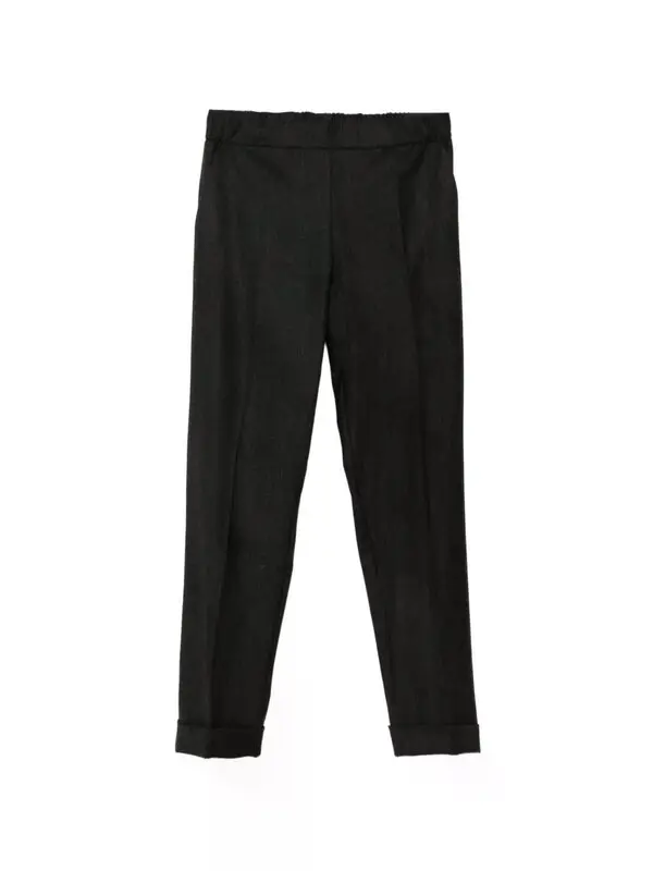 WHYCI Pressed-crease Turned-up Trousers