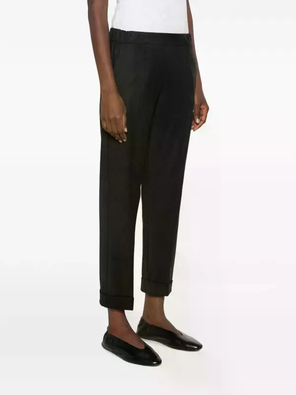 WHYCI Pressed-crease Turned-up Trousers