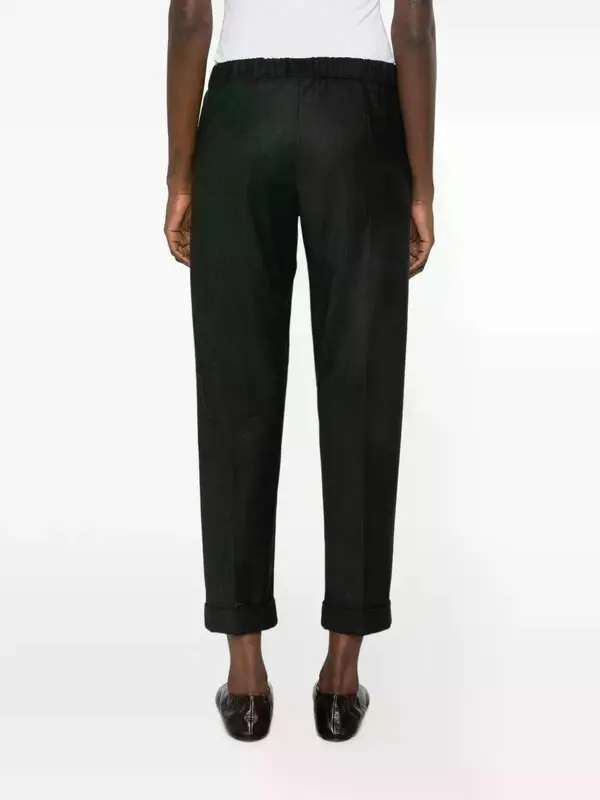 WHYCI Pressed-crease Turned-up Trousers