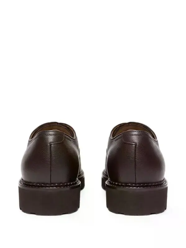 SCAROSSO Rupert Grain-leather Oxford Shoes - Brown