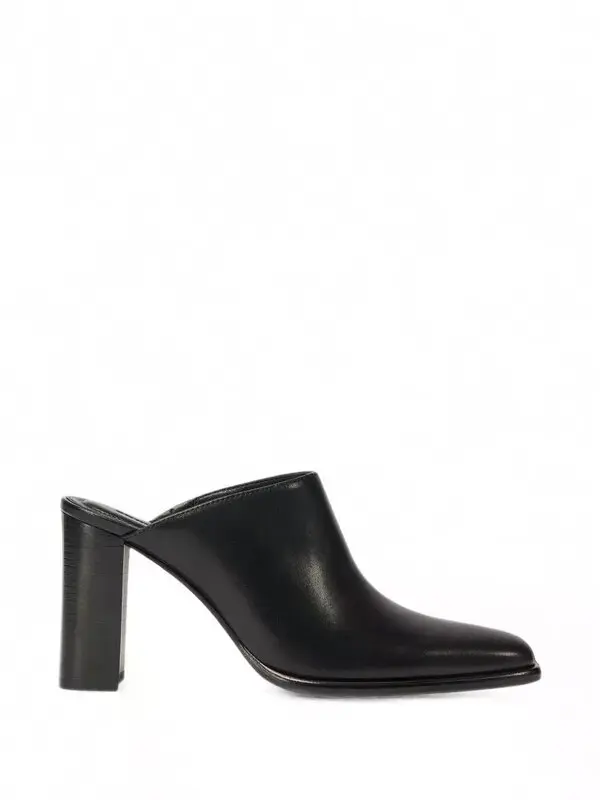 Simkhai Carolyn Leather Mules - Black