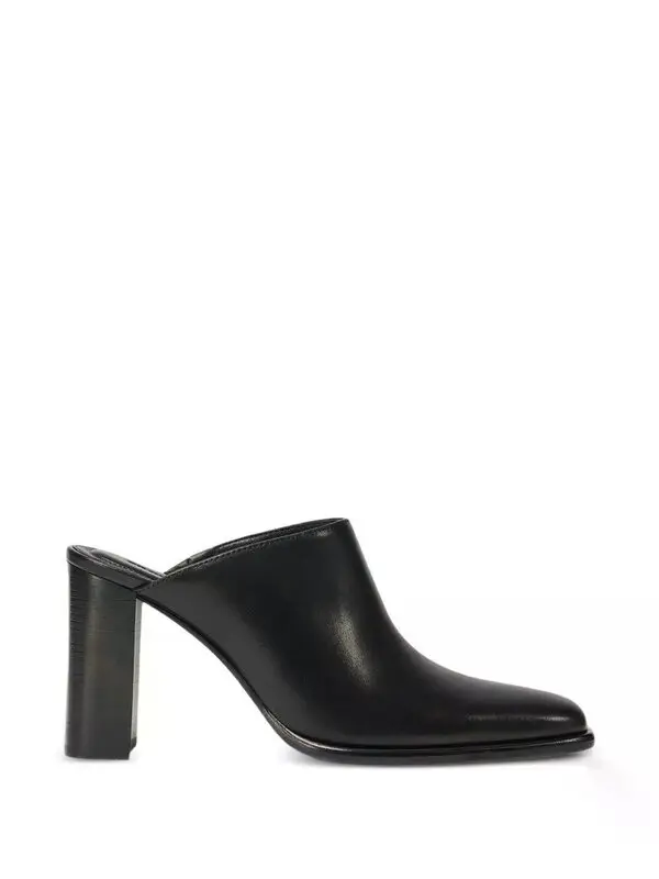 Simkhai Carolyn Leather Mules - Black