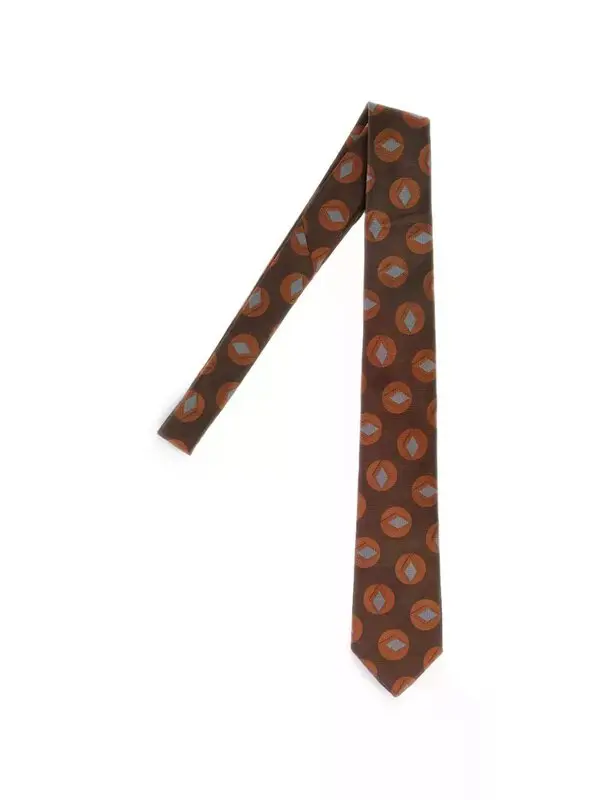 Giorgio Armani Geometric-pattern Silk Tie