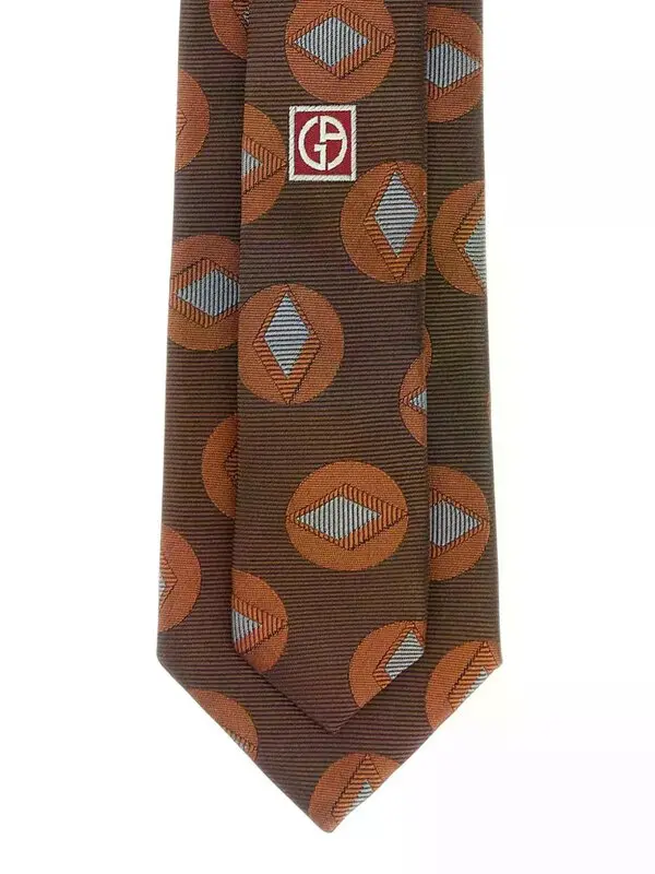 Giorgio Armani Geometric-pattern Silk Tie