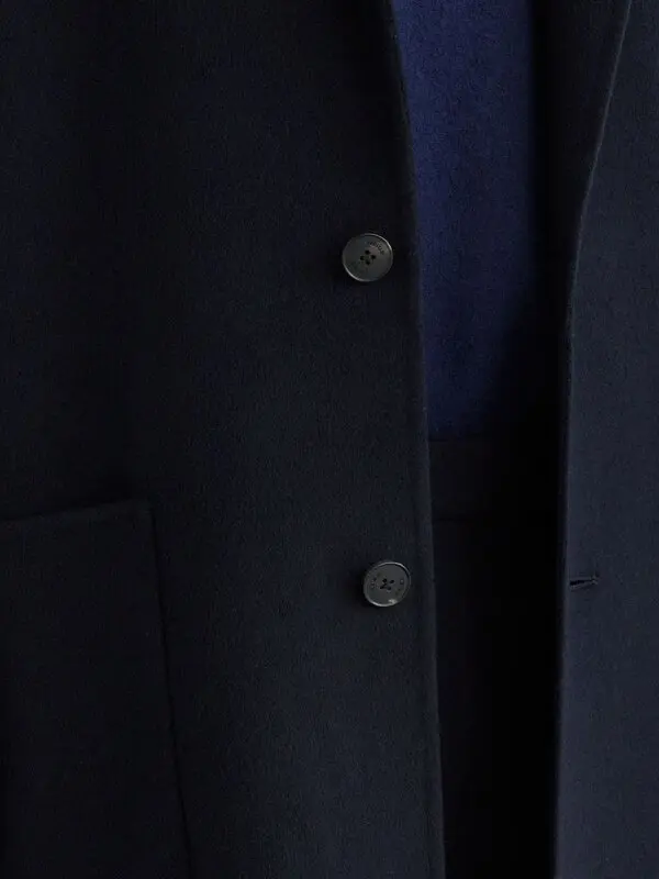 REISS Eclipse Wool-blend Blindseam Relaxed-fit Coat - Navy