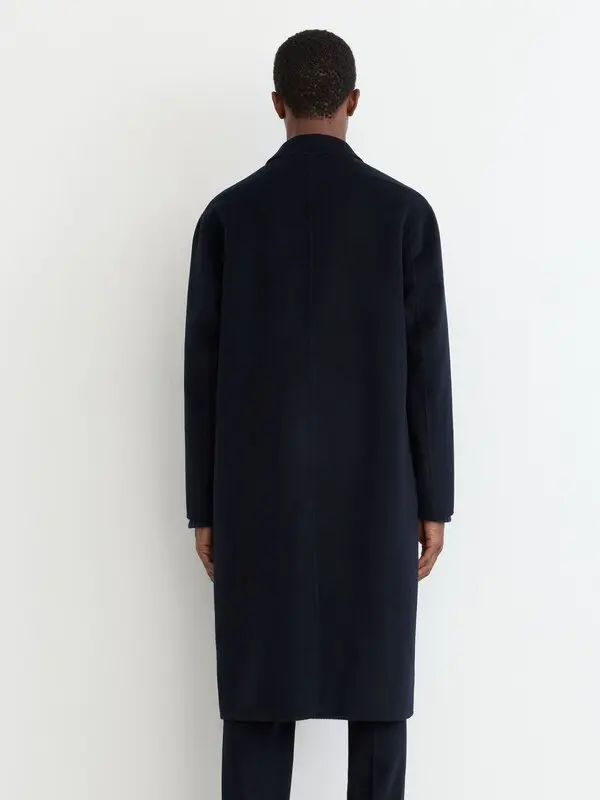 REISS Eclipse Wool-blend Blindseam Relaxed-fit Coat - Navy