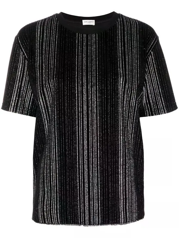 Saint Laurent Metallic Striped T-shirt