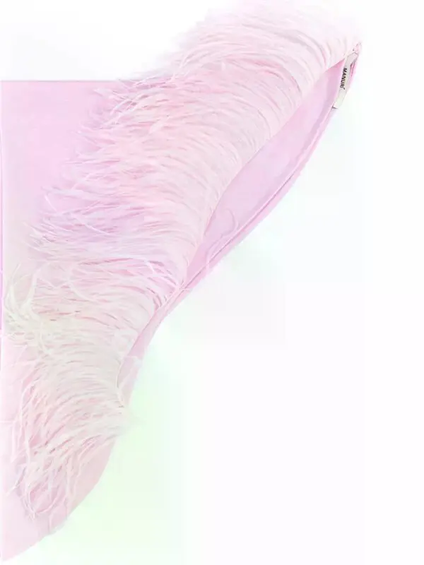 MANURI Sissy Feather-trim Headscarf - Pink