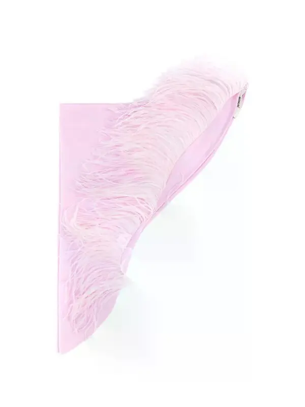 MANURI Sissy Feather-trim Headscarf - Pink