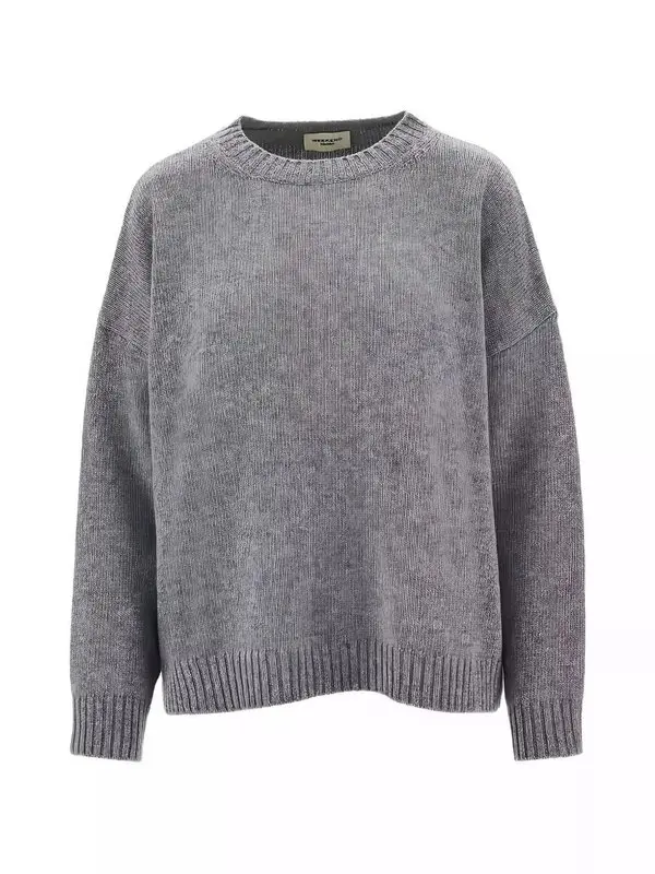 Max Mara Crew-neck Drop-shoulder Sweater - Grey