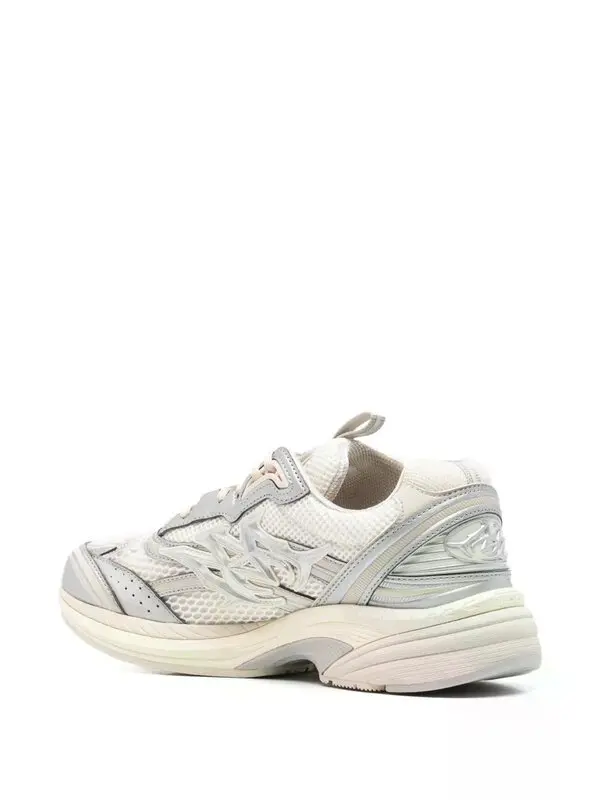 Amiri M-tech Metallic Leather Sneakers - White