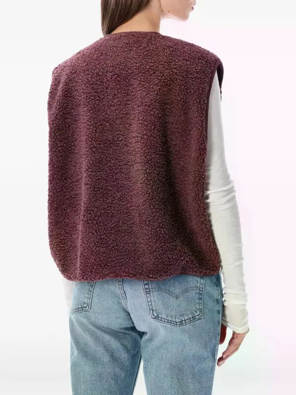 American Vintage Hoktown Fleece Gilet - Purple