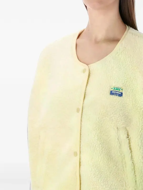 American Vintage Hoktown Fleece-texture Logo-patch Gilet