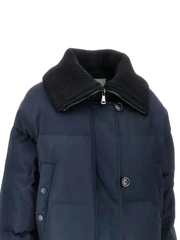 Max Mara Water-repellent Technical Twill Down Jacket Navy