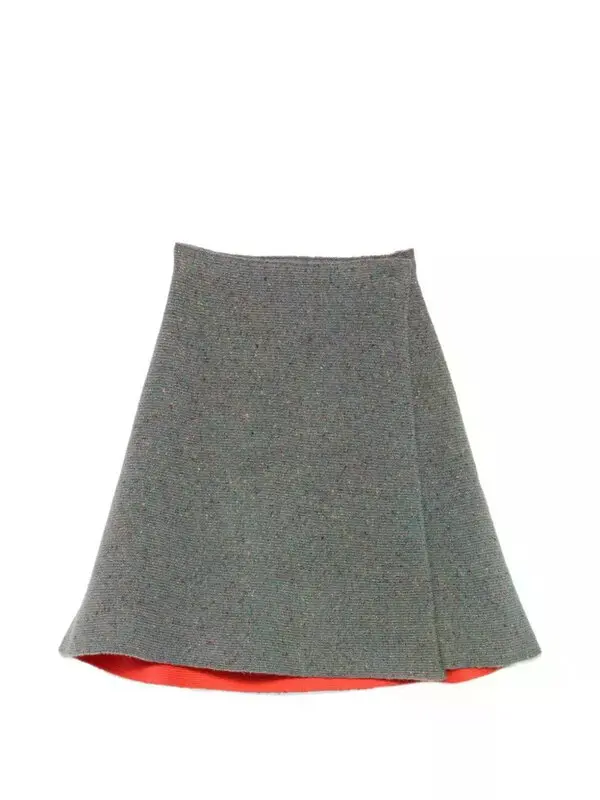 Proenza Schouler Capucine Donegal-knit Midi Skirt - Grey