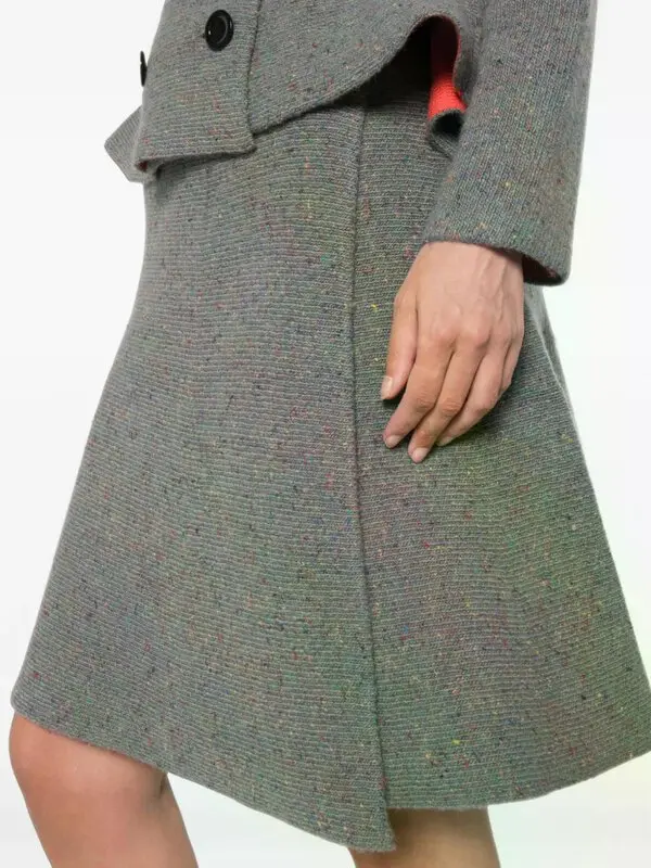 Proenza Schouler Capucine Donegal-knit Midi Skirt - Grey