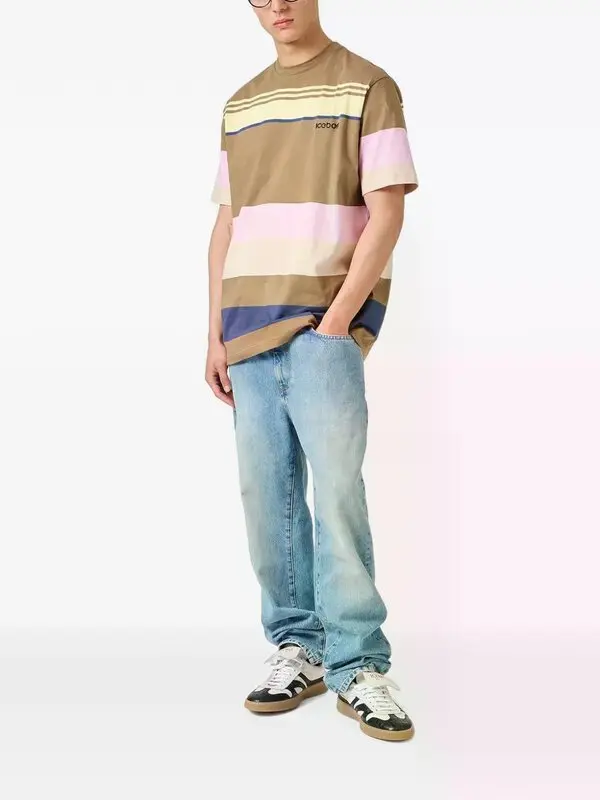 Iceberg Striped Logo-embroidered T-shirt