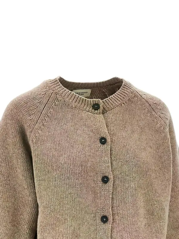 Max Mara Ribbed-trim Wool Cardigan