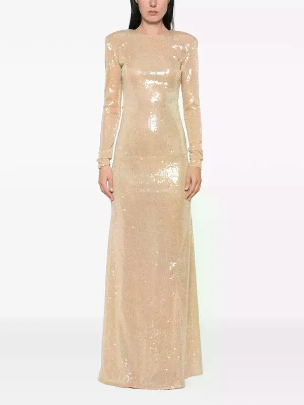 THE NEW ARRIVALS ILKYAZ OZEL Venom Sequin-embellished Maxi Gown