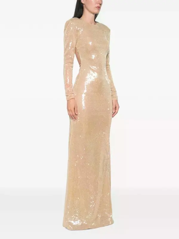 THE NEW ARRIVALS ILKYAZ OZEL Venom Sequin-embellished Maxi Gown