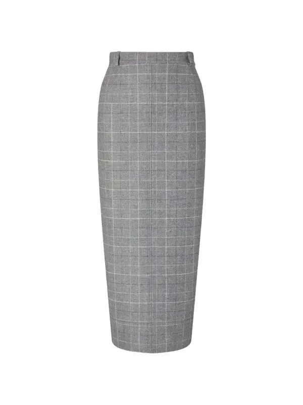 Thom Browne Windowpane Houndstooth-tweed Pencil Midi Skirt