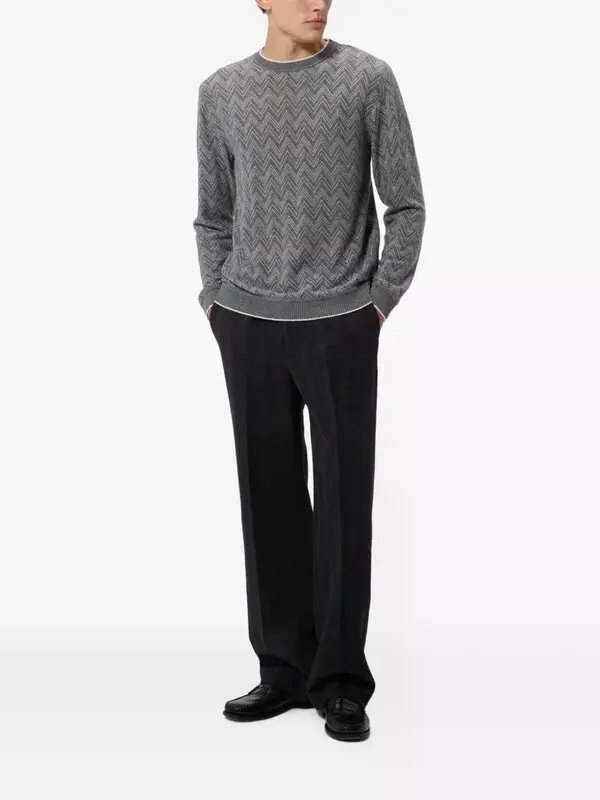 Missoni Long-sleeve Cashmere Zig Zag Sweater