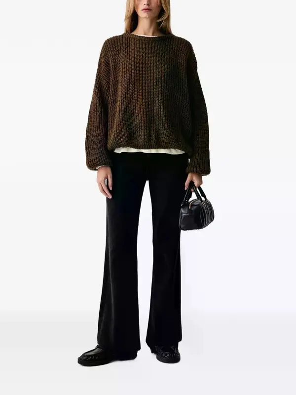 American Vintage Ribbed-knit Logo-patch Sweater