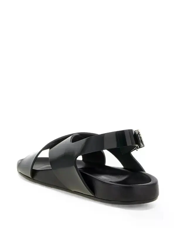 Saint Laurent Helios Sandals In Glazed Leather