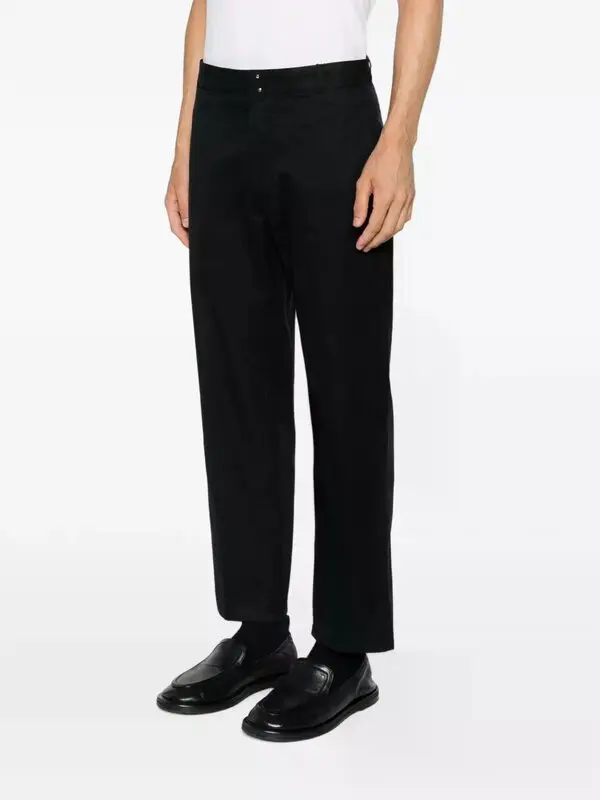 AMI Paris Straight-leg Logo-patch Trousers