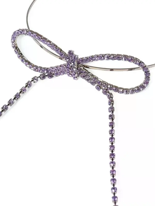 YELLOWSWALLOW Bow-detail Crystal Hairband