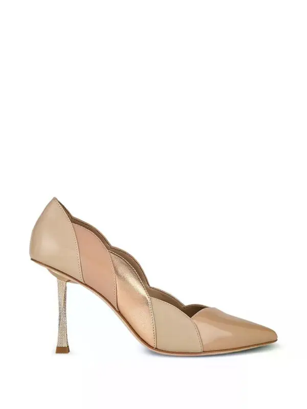 KAT MACONIE Divina Crystal-embellished Scalloped Pumps