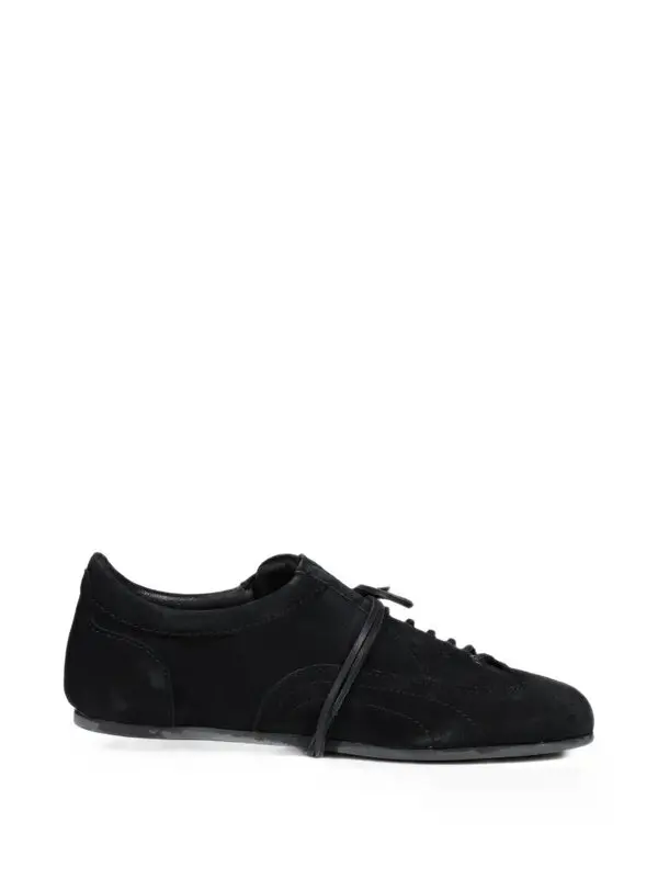 NO/FAITH STUDIOS Football Asymmetric-panel Suede Sneakers - Black