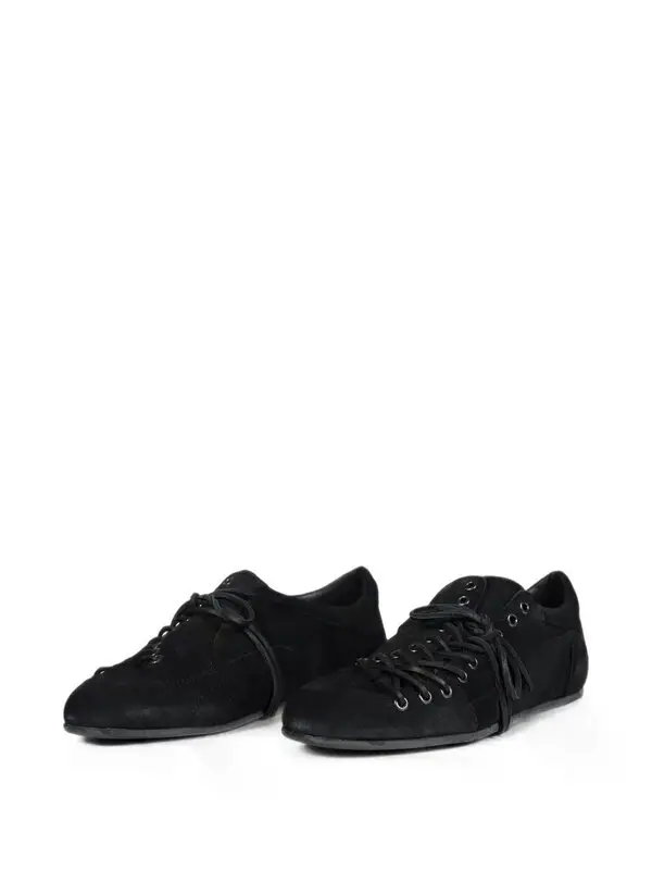 NO/FAITH STUDIOS Football Asymmetric-panel Suede Sneakers - Black