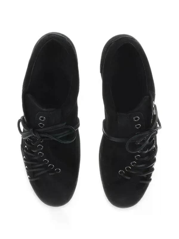 NO/FAITH STUDIOS Football Asymmetric-panel Suede Sneakers - Black