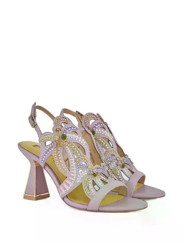 KAT MACONIE Kiawa Crystal-embellished Sandals - Purple