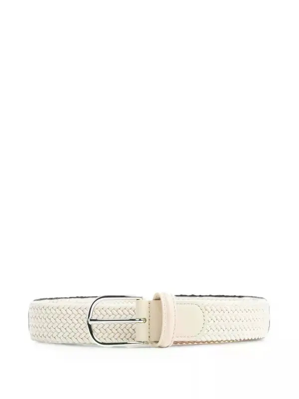 Anderson's Woven-design Buckle-fastening Belt - White