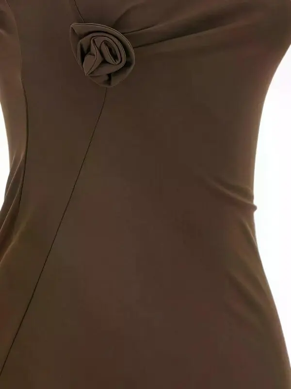 Coperni Asymmetric, Sculptural Gown With Knotted Flower Detailing