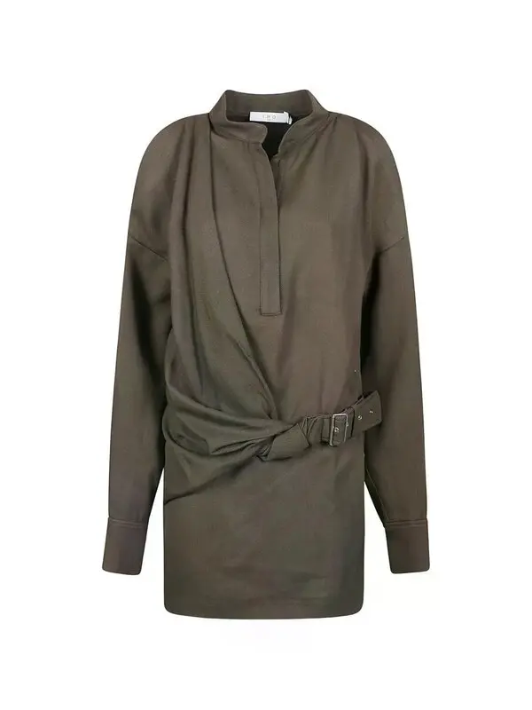 IRO PARIS Belted Draped Dress