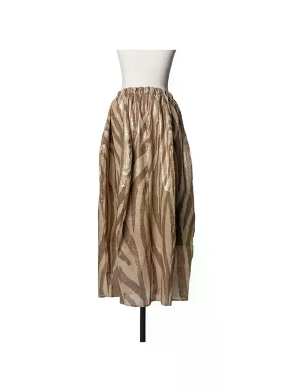 MULLER OF YOSHIOKUBO Metallic Dune Skirt - Brown