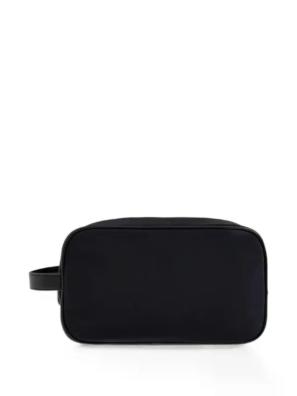 Emporio Armani Cosmetic Bag With Logo Appliqu - Black
