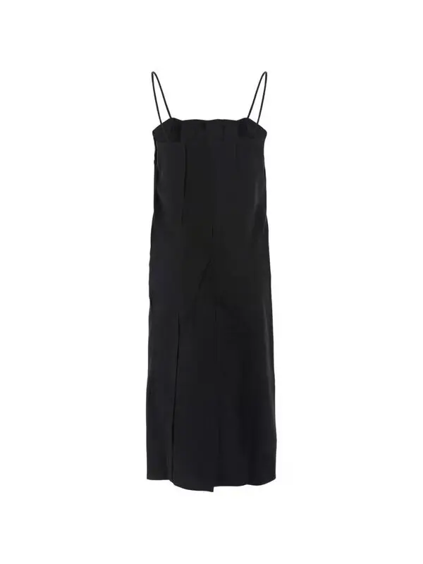 ALAINPAUL Bow-detail Spaghetti-strap Midi Dress