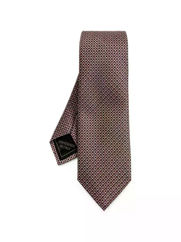 Brioni Geometric-pattern Silk Tie