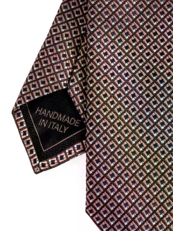 Brioni Geometric-pattern Silk Tie