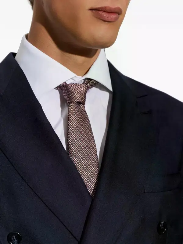 Brioni Geometric-pattern Silk Tie
