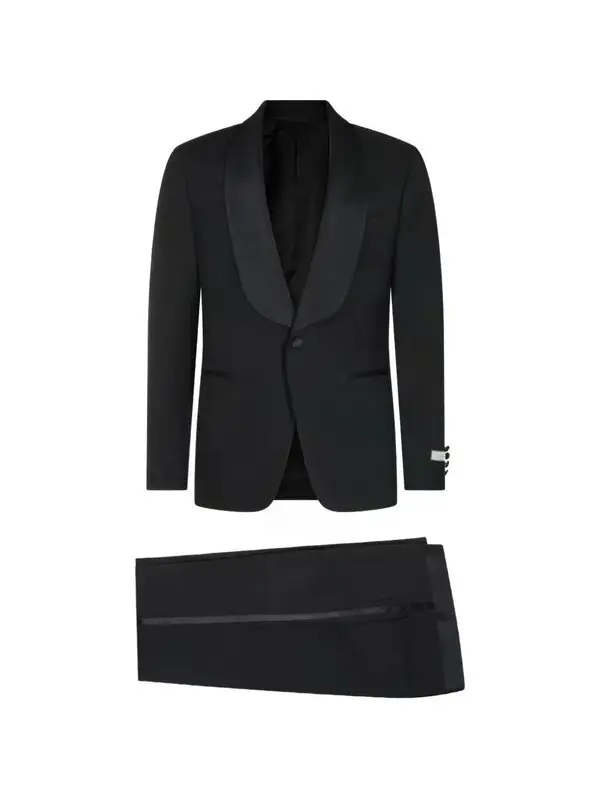 Canali Shawl-lapel Single-breasted Suit - Black