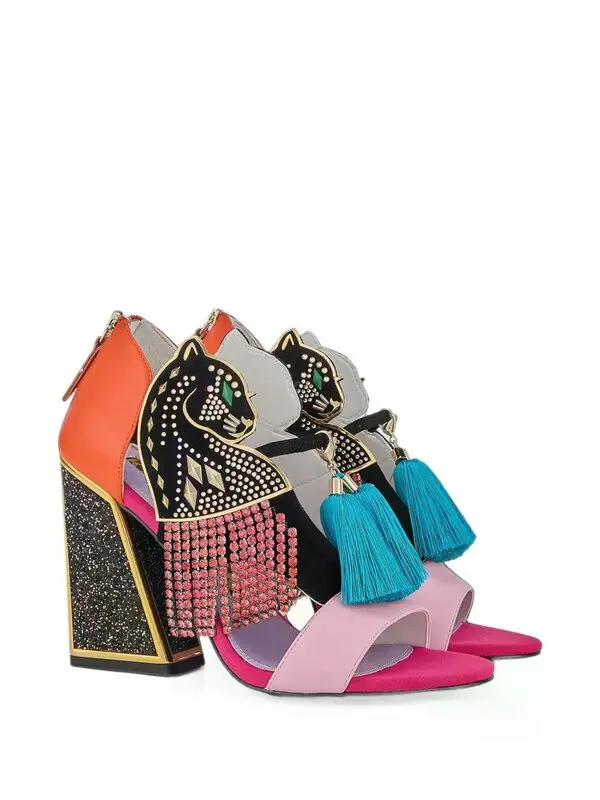 KAT MACONIE Aya Panther Embellished Sandals