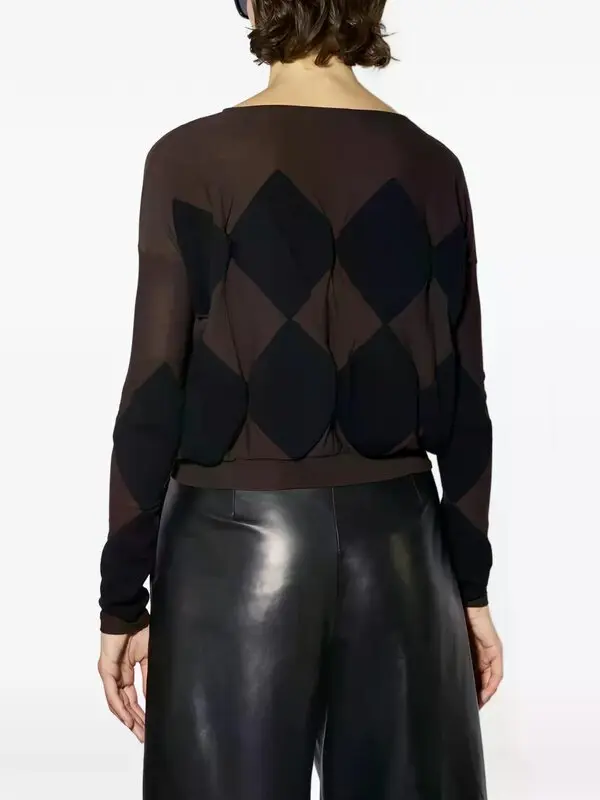 Liviana Conti Argyle-pattern Boat-neck Sweater