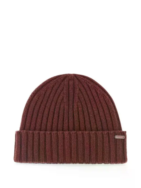 Paul & Shark Ribbed-knit Beanie Hat - Red