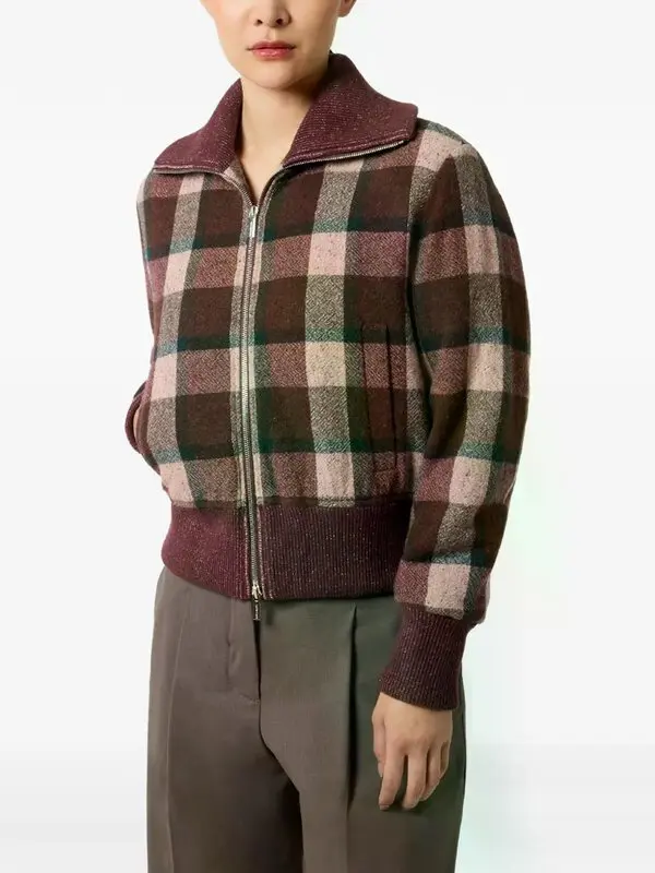 Paul & Shark Check-pattern Bomber Jacket