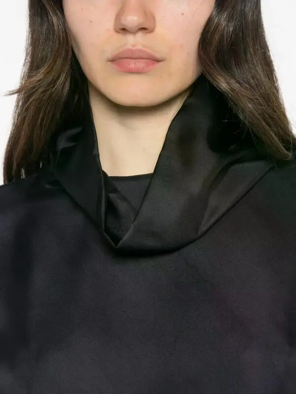 WHYCI Satin-panel Long-sleeve Top
